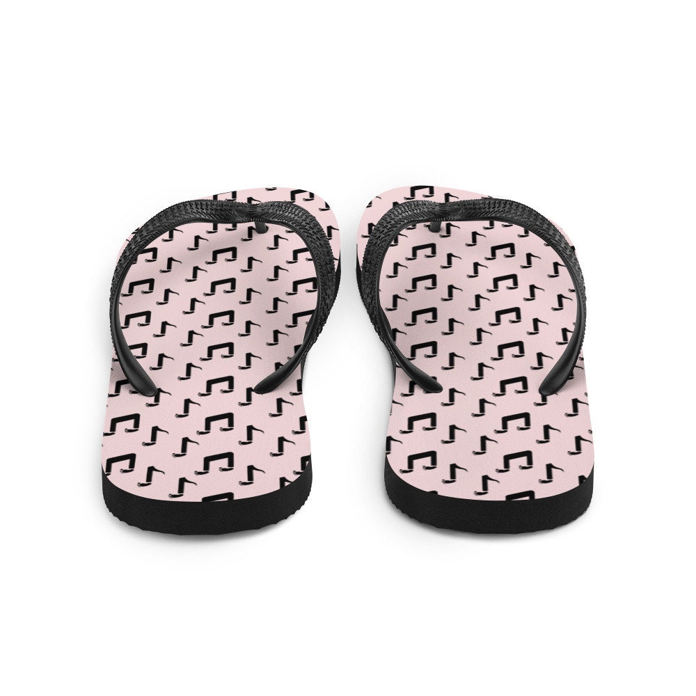 Footnotes Musical Notes Pun Flip-flops light Pink - Etsy