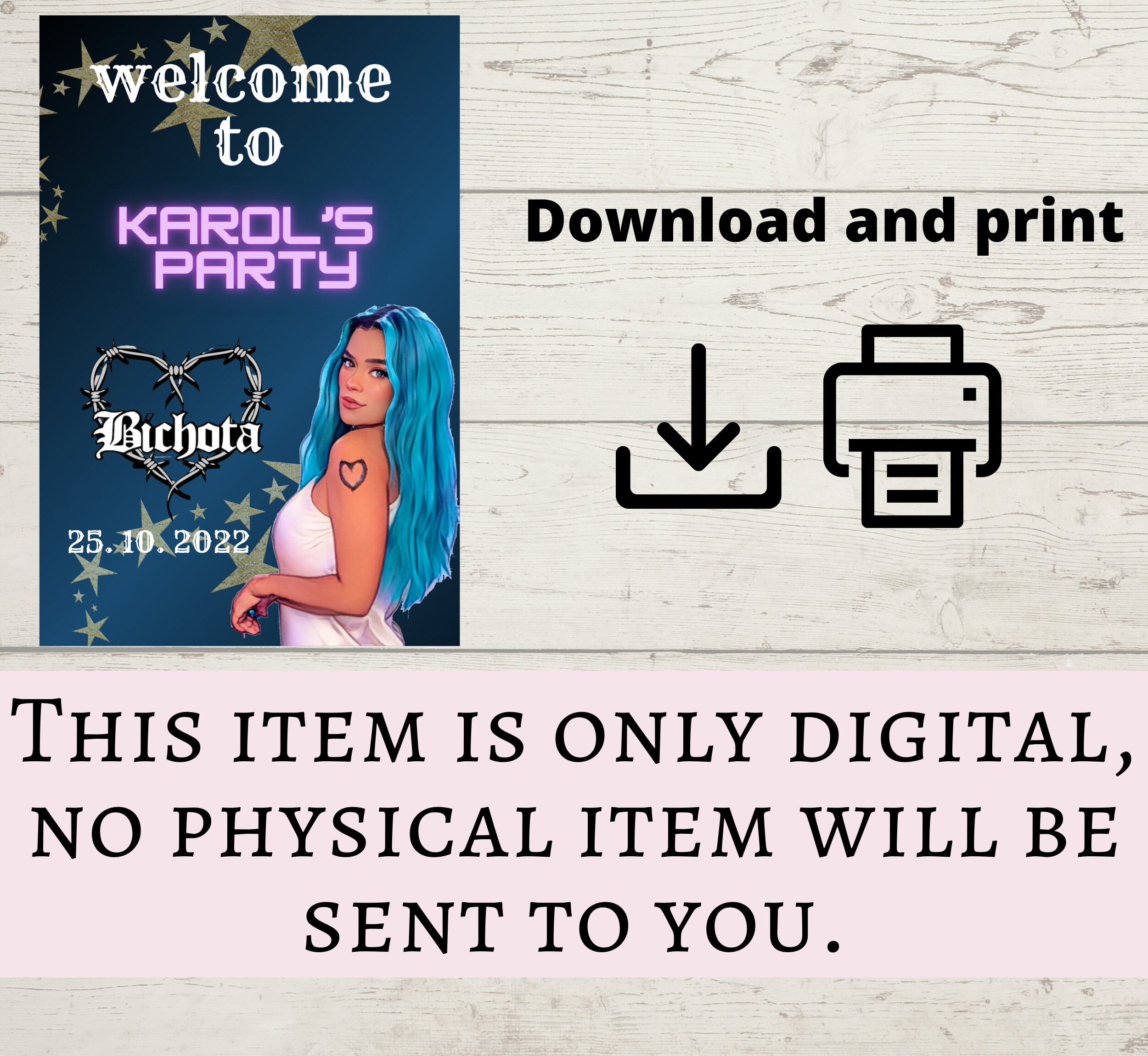 Karol G Welcome Sign, Birthday Girl Sign, Bichotas Birthday Sign ...