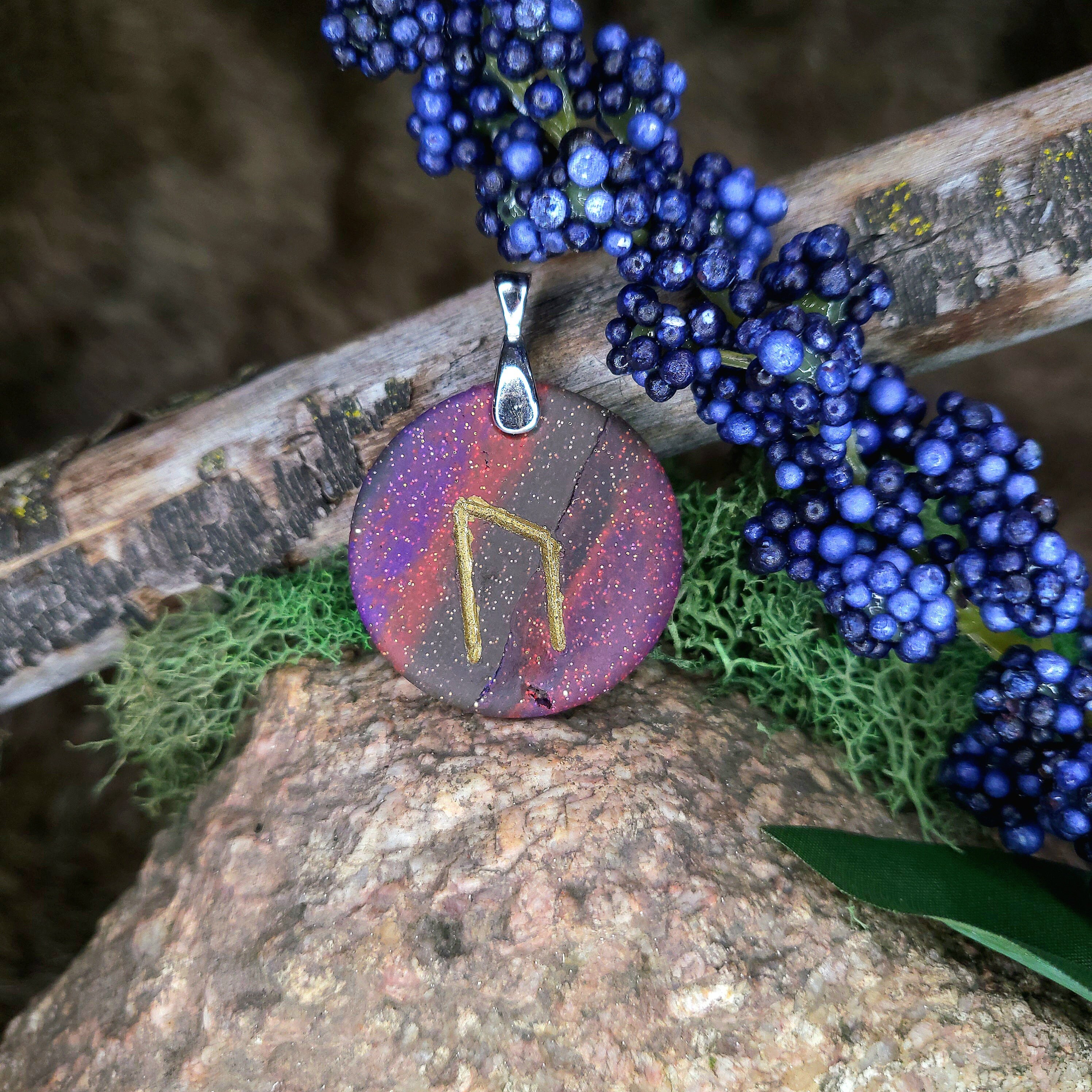 Uruz Norse Rune Pendant Color Associations Charm Strength, Courage ...