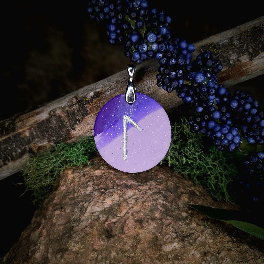 Laguz Norse Rune Pendant | Color Associations | Rune Charm | Intuition ...
