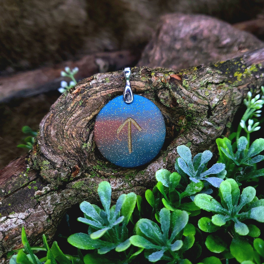 Teiwaz Norse Rune Pendant Color Associations Charm Tyr's Rune Justice ...