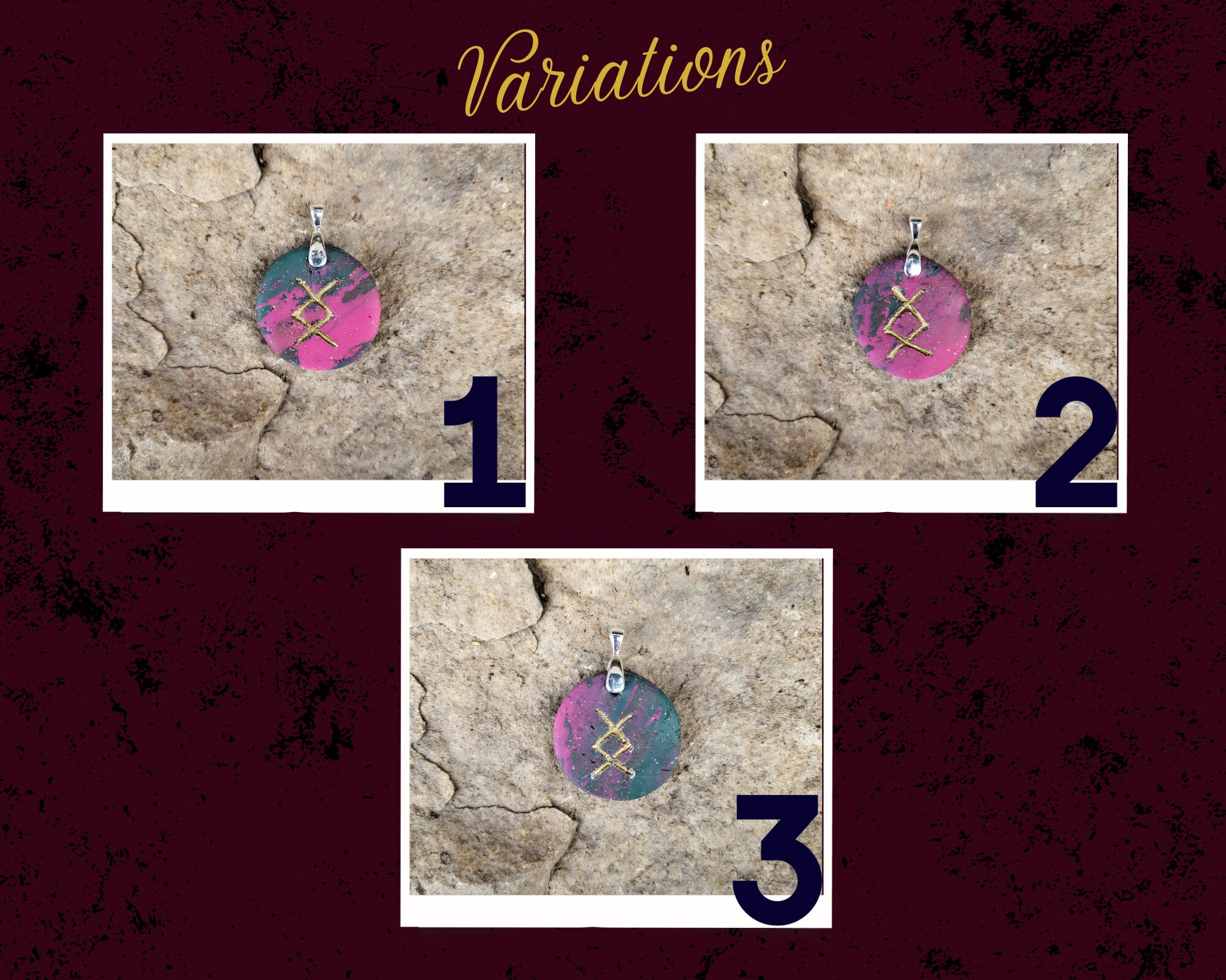 Ingwaz Norse Rune Pendant Color Associations Rune Charm - Etsy