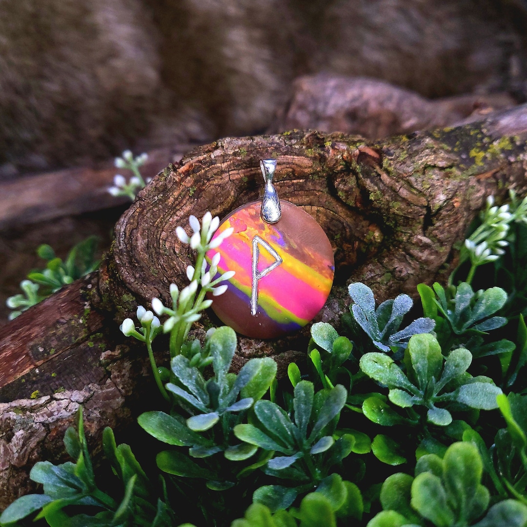 Wunjo Norse Rune Pendant Color Associations Charm Rune of Joy Success ...