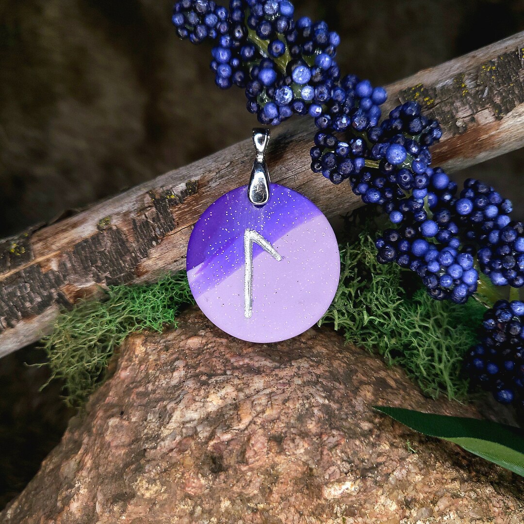 Laguz Norse Rune Pendant Color Associations Rune Charm Intuition ...