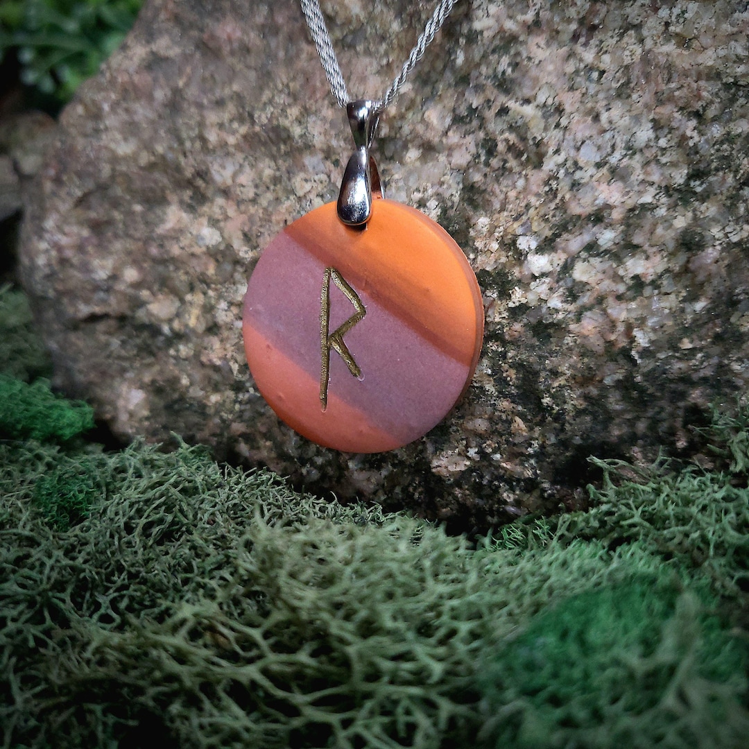 Raidho Norse Rune Pendant | Color Associations | Rune Charm | Thor ...