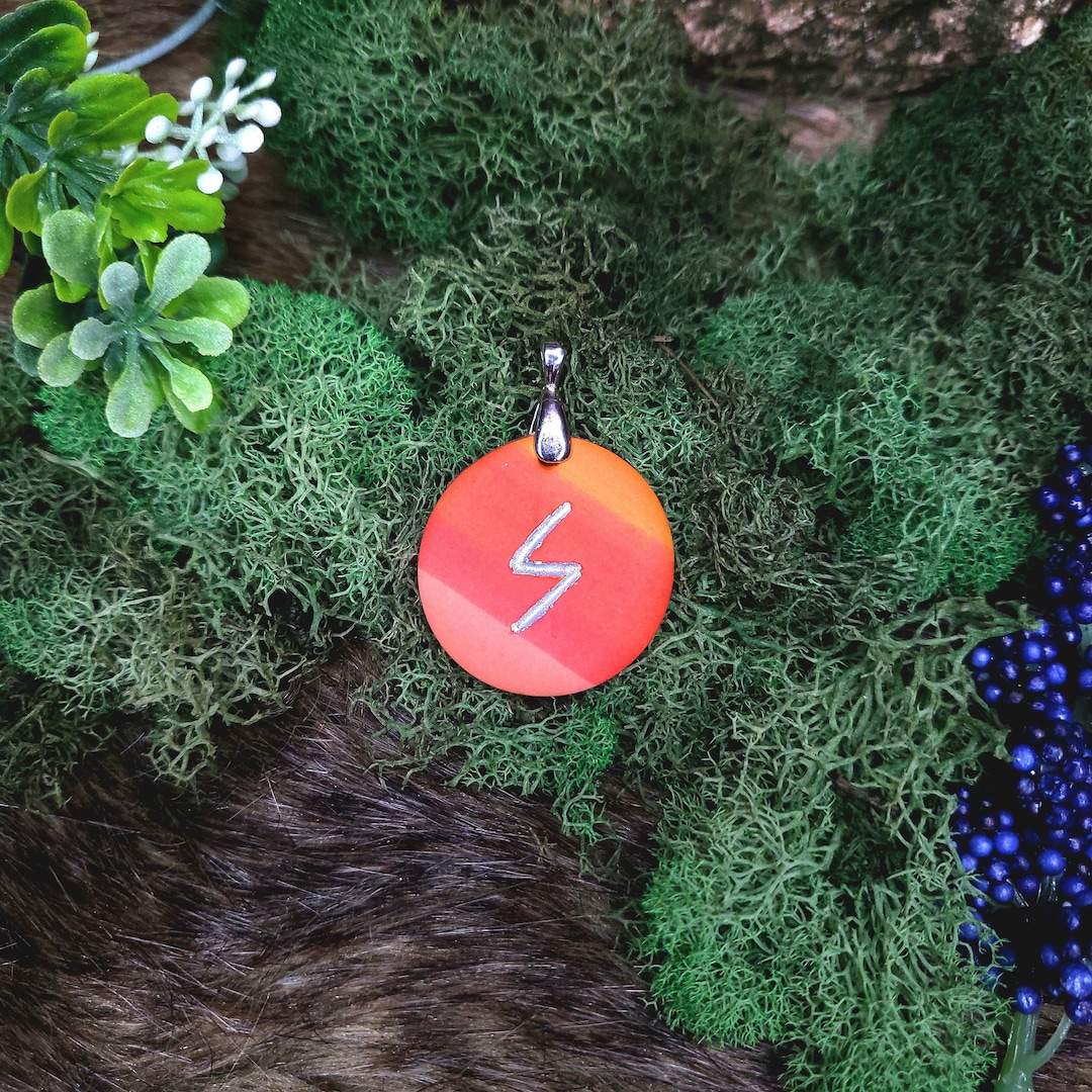 Sowilo Norse Rune Pendant Color Associations Sun, Victory, Divine ...
