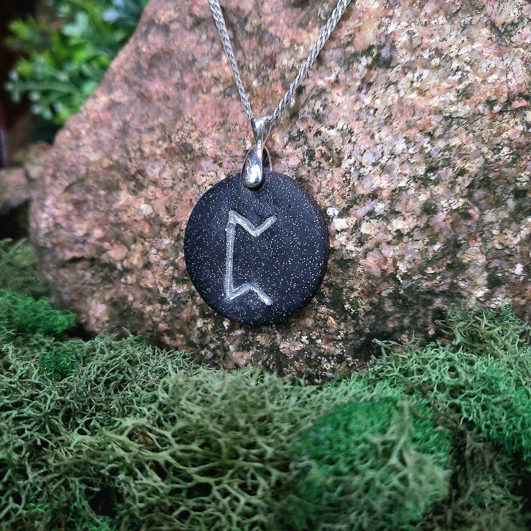 Perthro Norse Rune Pendant Color Associations Rune Charm Rune of ...