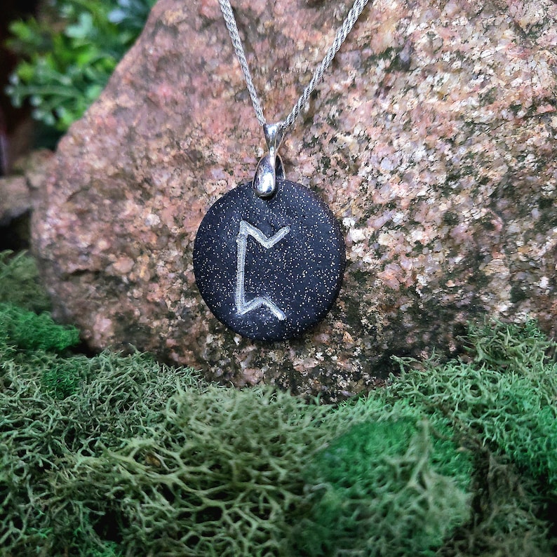 Perthro Norse Rune Pendant Color Associations Rune Charm Rune of ...