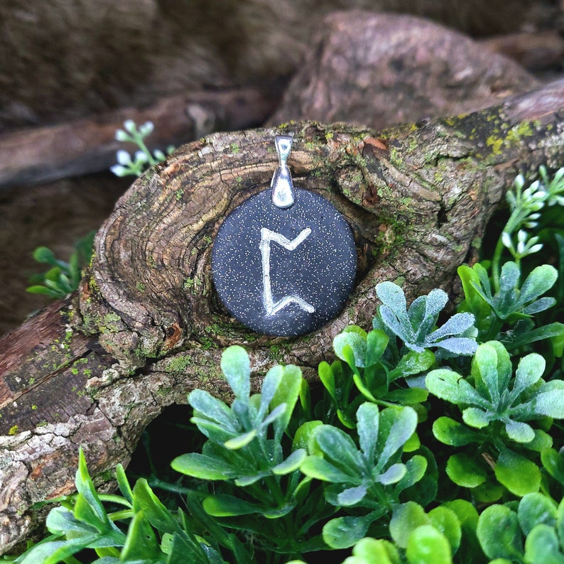 Perthro Norse Rune Pendant Color Associations Rune Charm Rune of ...