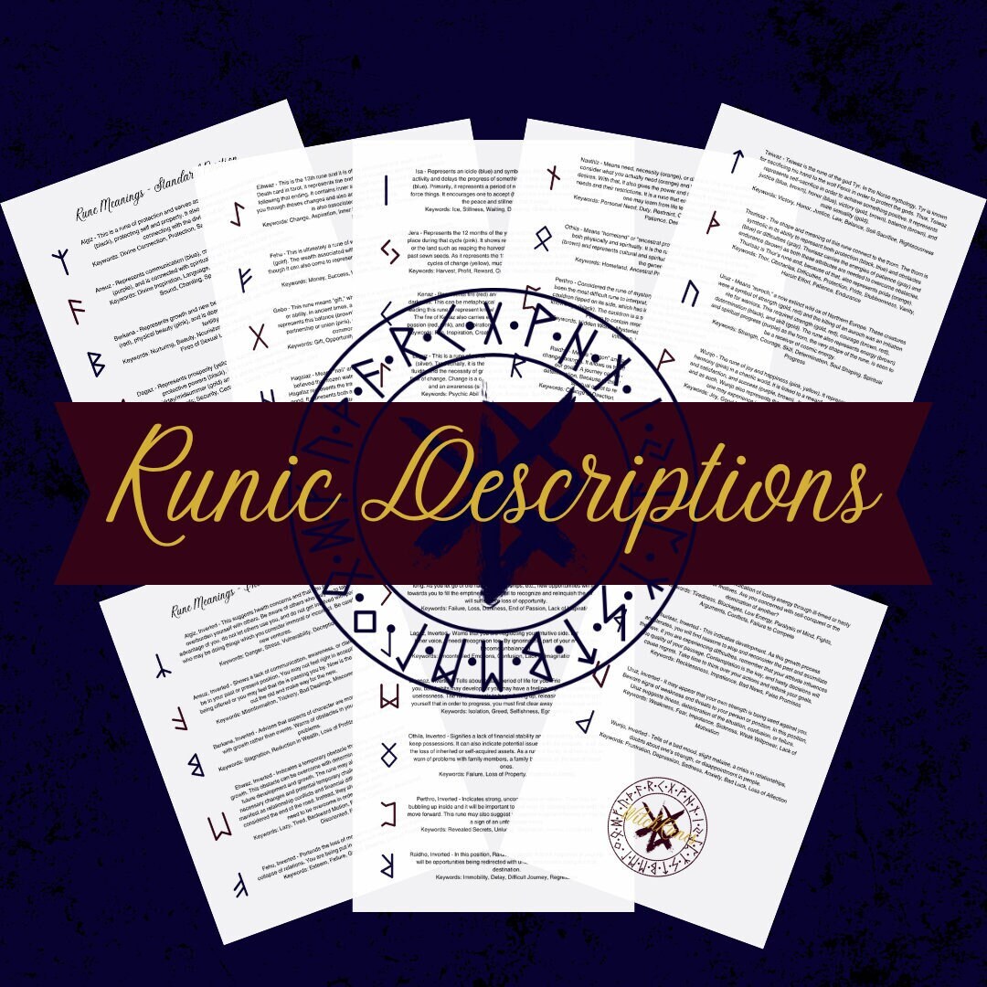 Runic Descriptions for Use With Norse Rune Readings Includes - Etsy