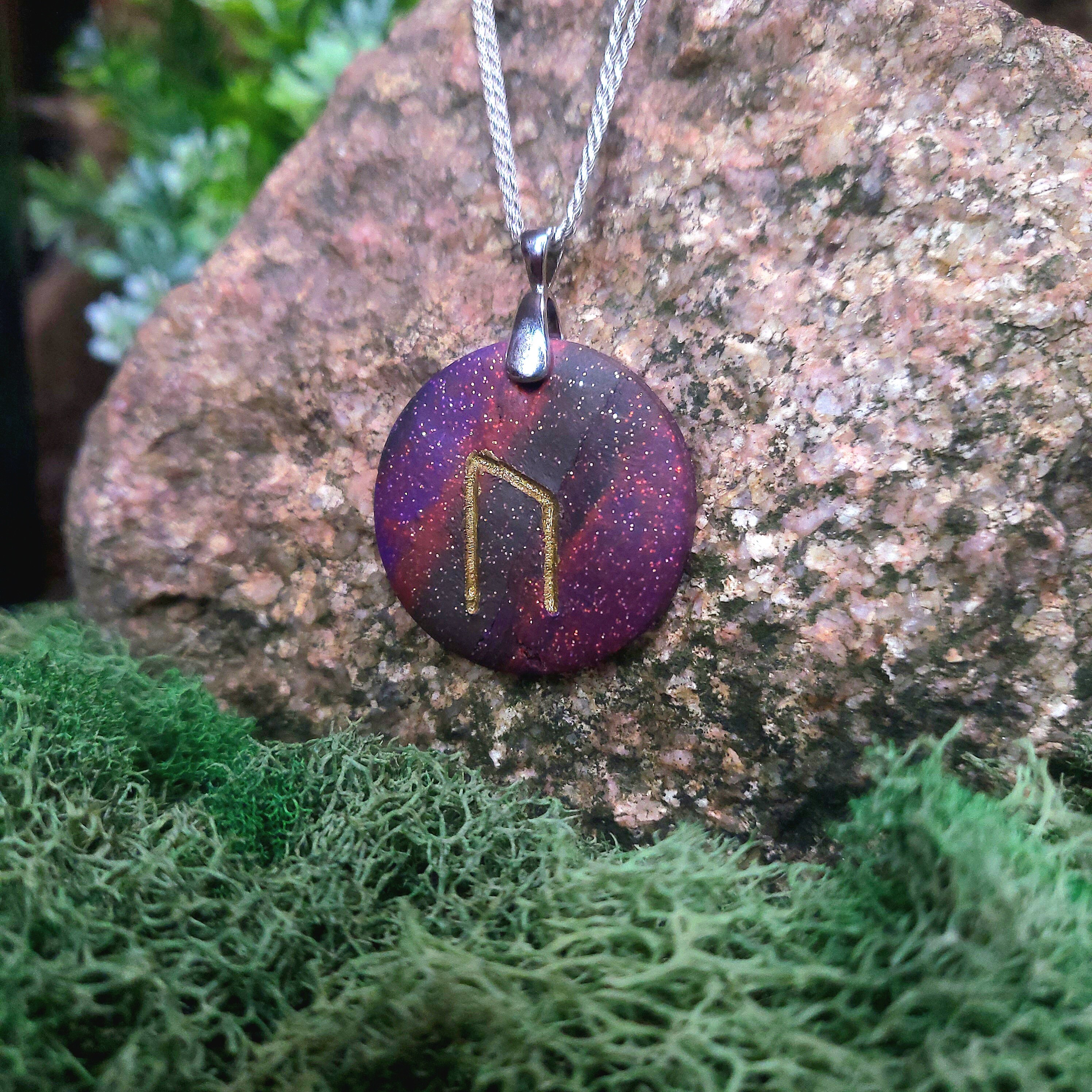 Uruz Norse Rune Pendant Color Associations Charm Strength, Courage ...