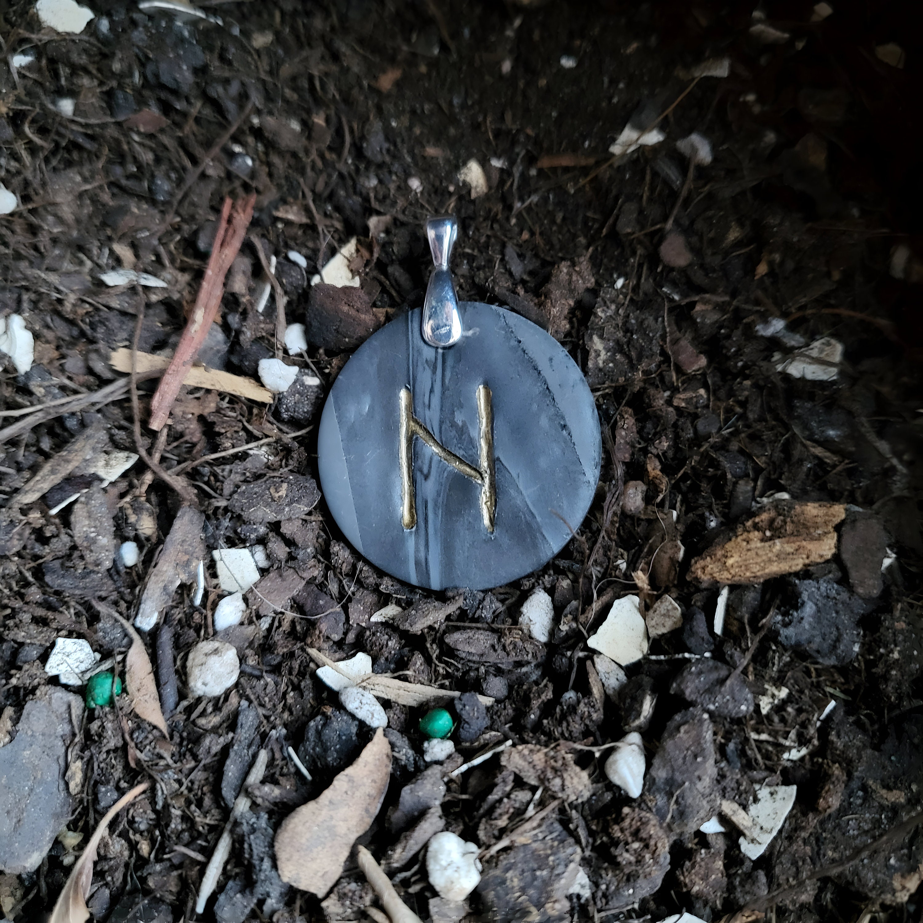 Hagalaz Norse Rune Pendant With Color Associations - Etsy