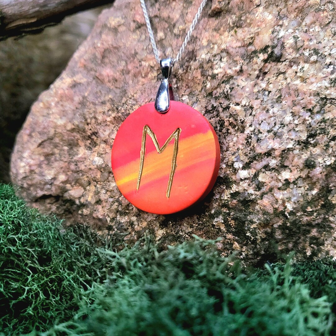 Ehwaz Norse Rune Pendant | Rune Charm | Confidence, Friendship ...