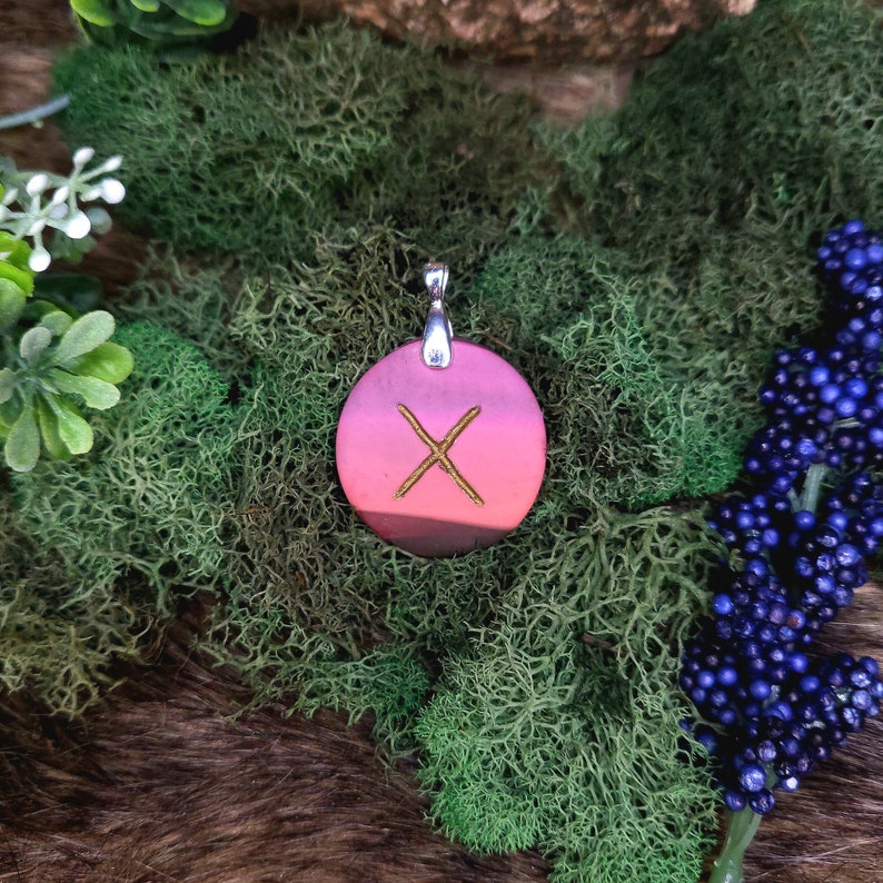 Gebo Norse Rune Pendant Rune Charm Love Rune Gift, Union, Balance, Kiss ...
