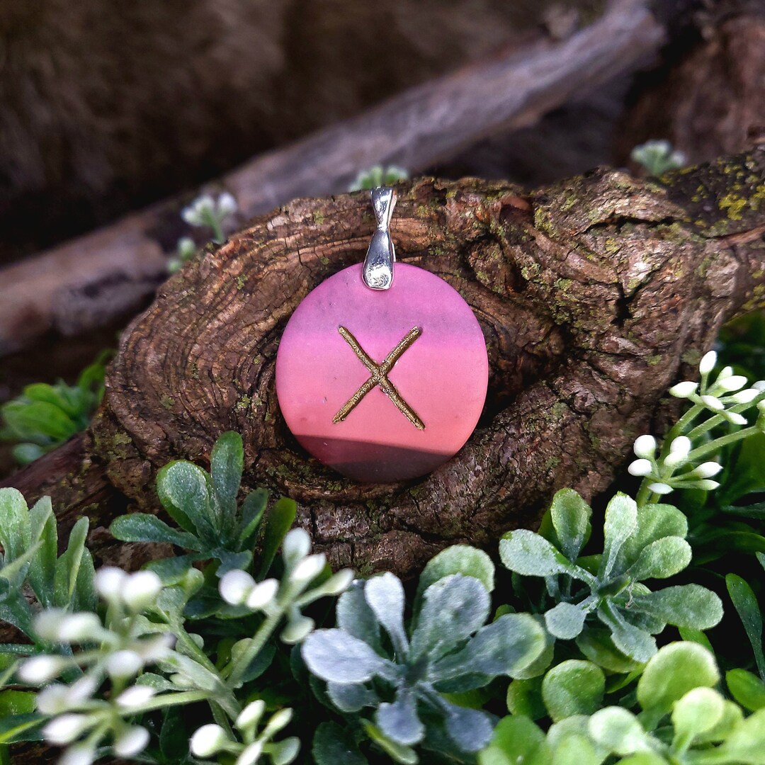 Gebo Norse Rune Pendant Rune Charm Love Rune Gift, Union, Balance, Kiss ...