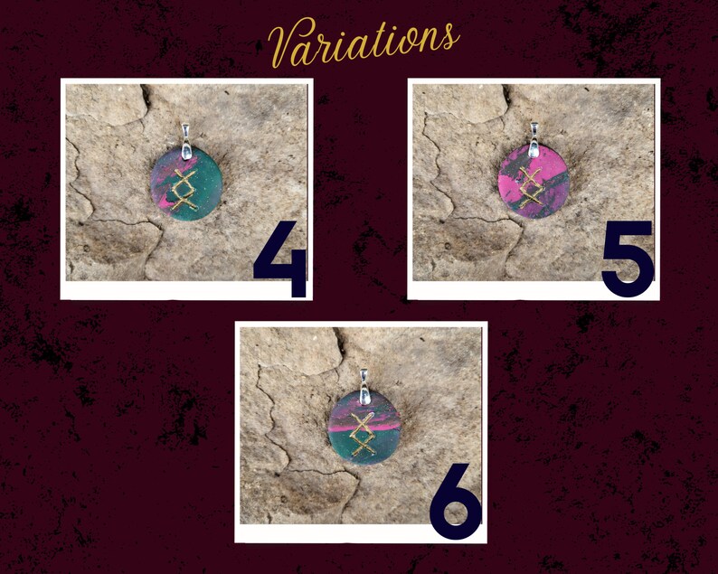 Ingwaz Norse Rune Pendant Color Associations Rune Charm - Etsy