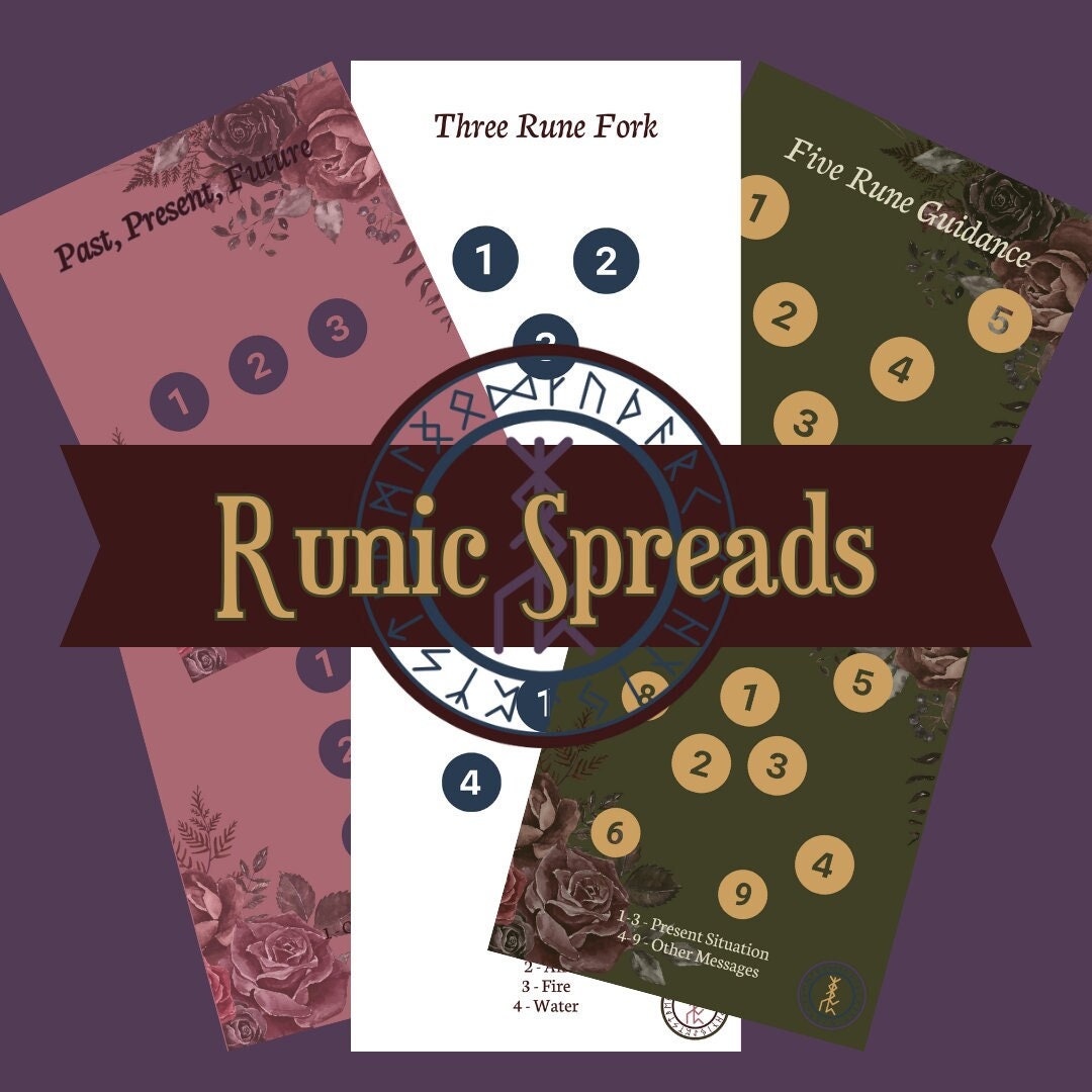 Runic Descriptions for Use With Norse Rune Readings | Includes Color ...