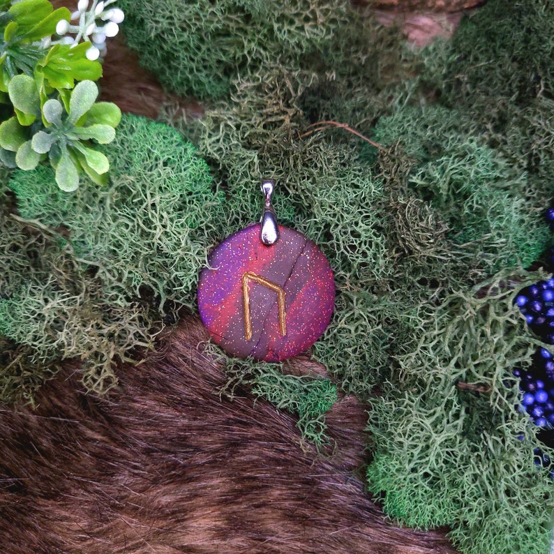 Uruz Norse Rune Pendant Color Associations Charm Strength, Courage ...