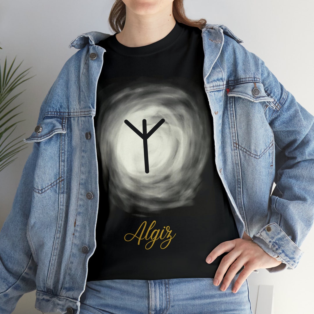 Algiz Norse Rune T-shirt - Etsy