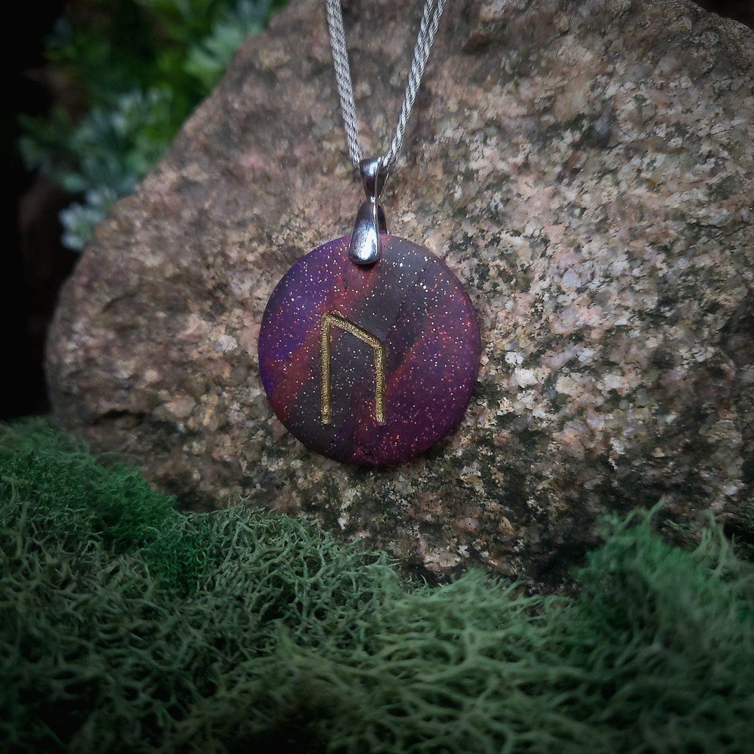 Uruz Norse Rune Pendant Color Associations Charm Strength, Courage ...