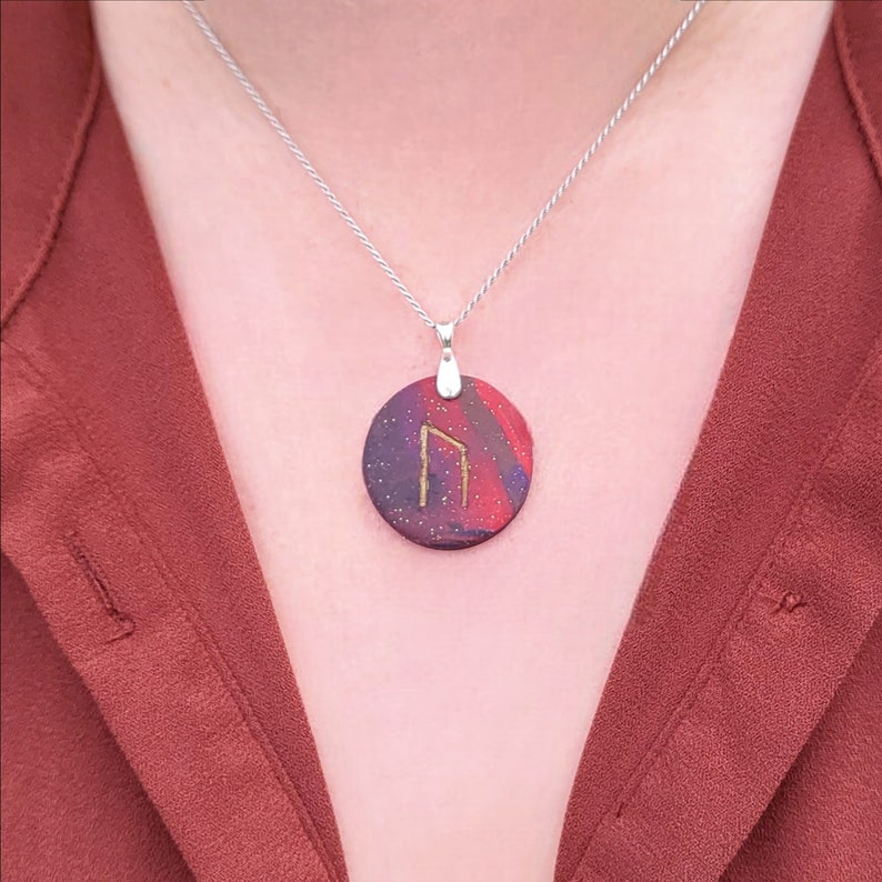 Uruz Norse Rune Pendant Color Associations Charm Strength, Courage ...