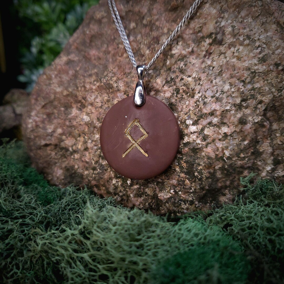Othila Norse Rune Pendant | Color Associations | Rune Charm | Othala ...