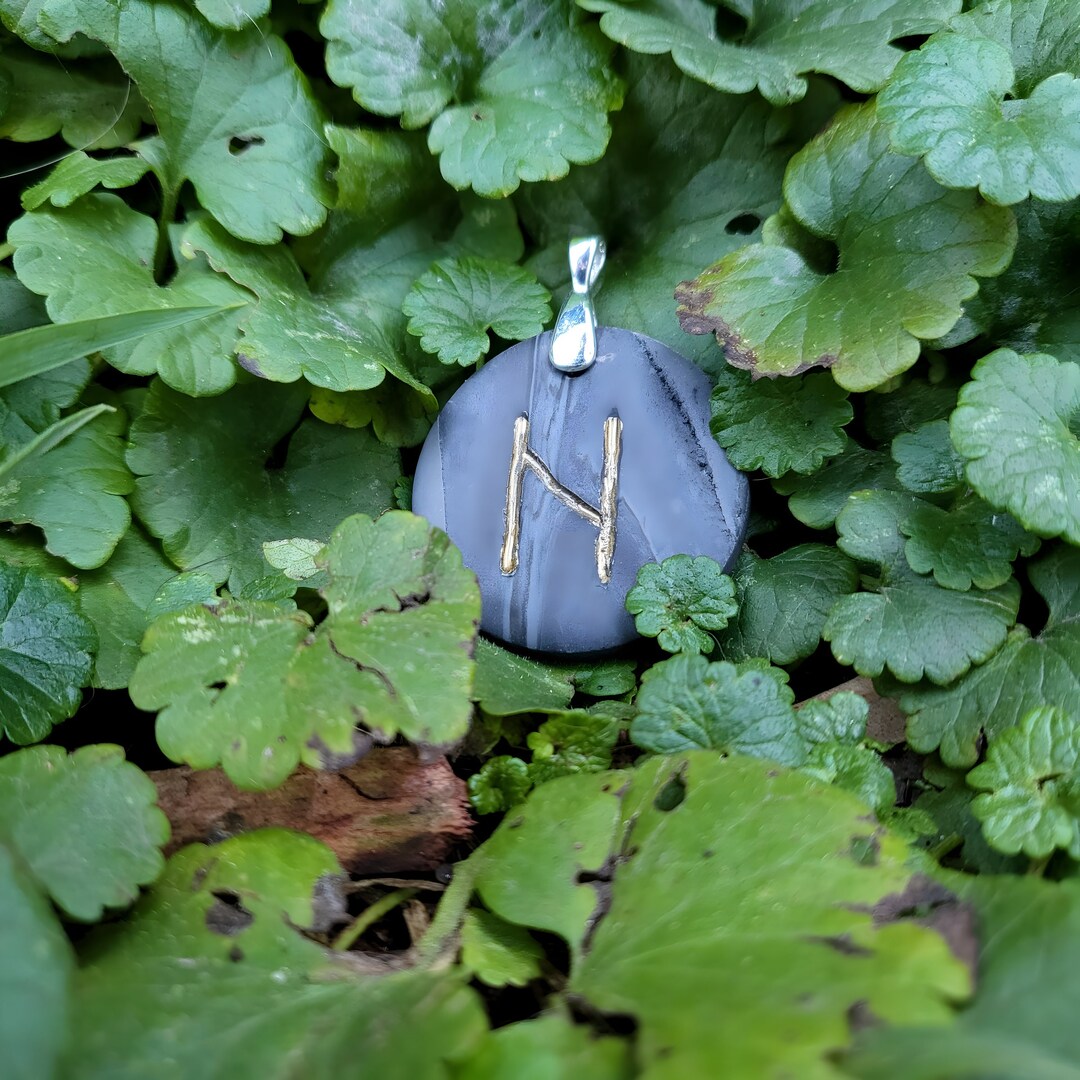 Hagalaz Norse Rune Pendant With Color Associations - Etsy