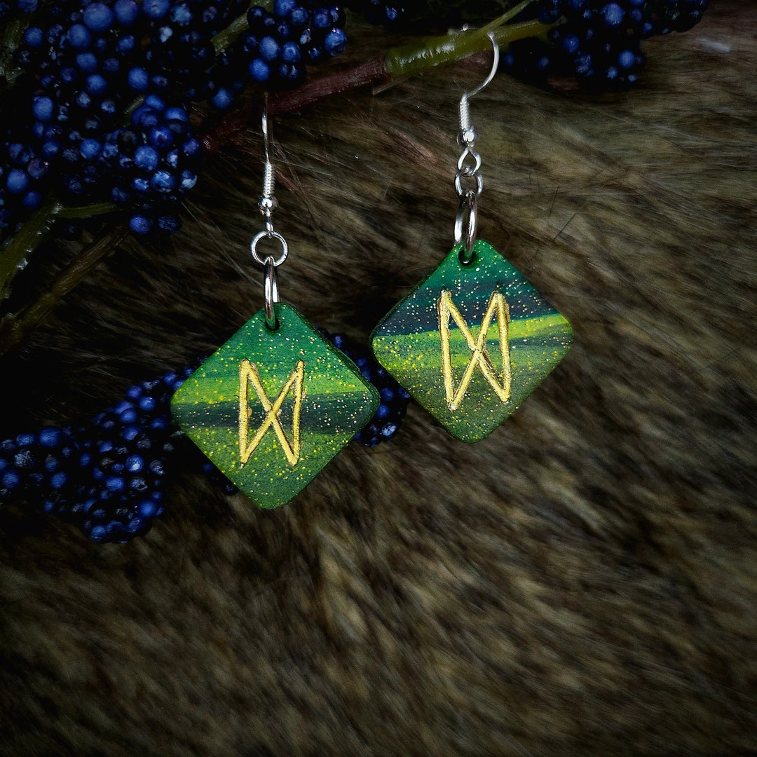Dagaz Norse Rune Earrings | Ostara | Success, Achievement, Prosperity ...