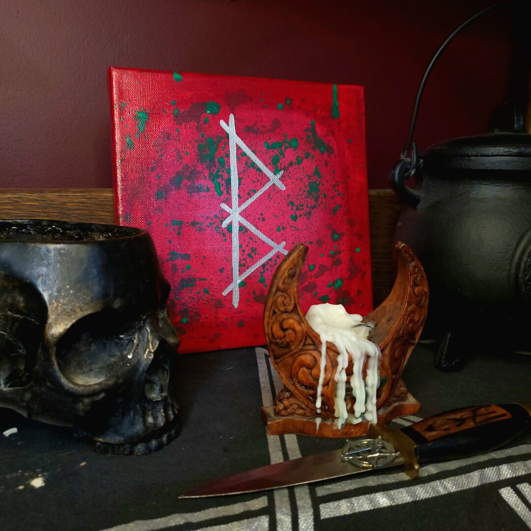 Berkana Norse Rune Painting | Altar Piece | Berkano | Beltane ...