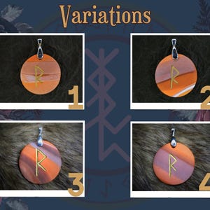 Raidho Norse Rune Pendant | Color Associations | Rune Charm | Thor ...