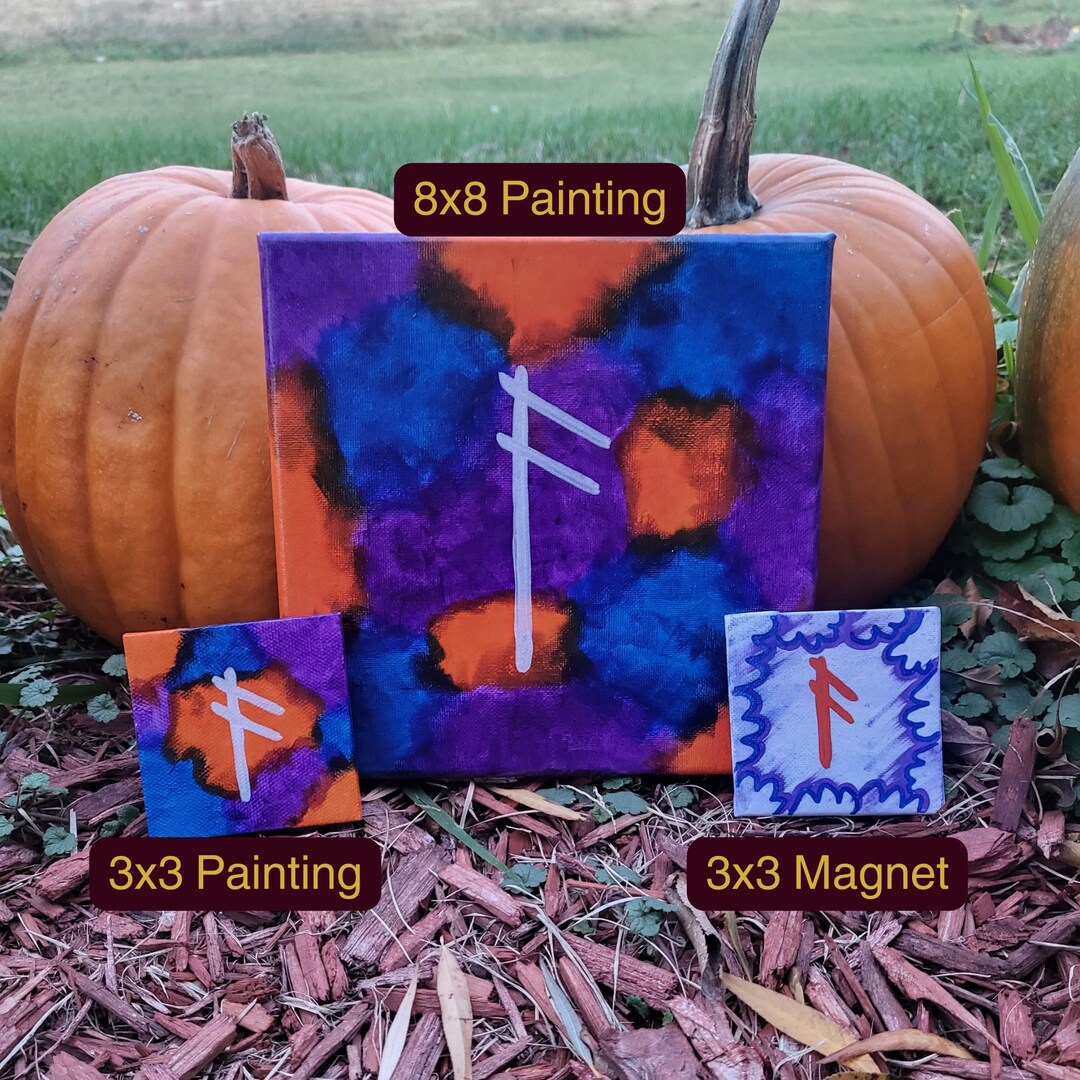 Ansuz Norse Rune Painting Magnet Altar Piece Odin's - Etsy