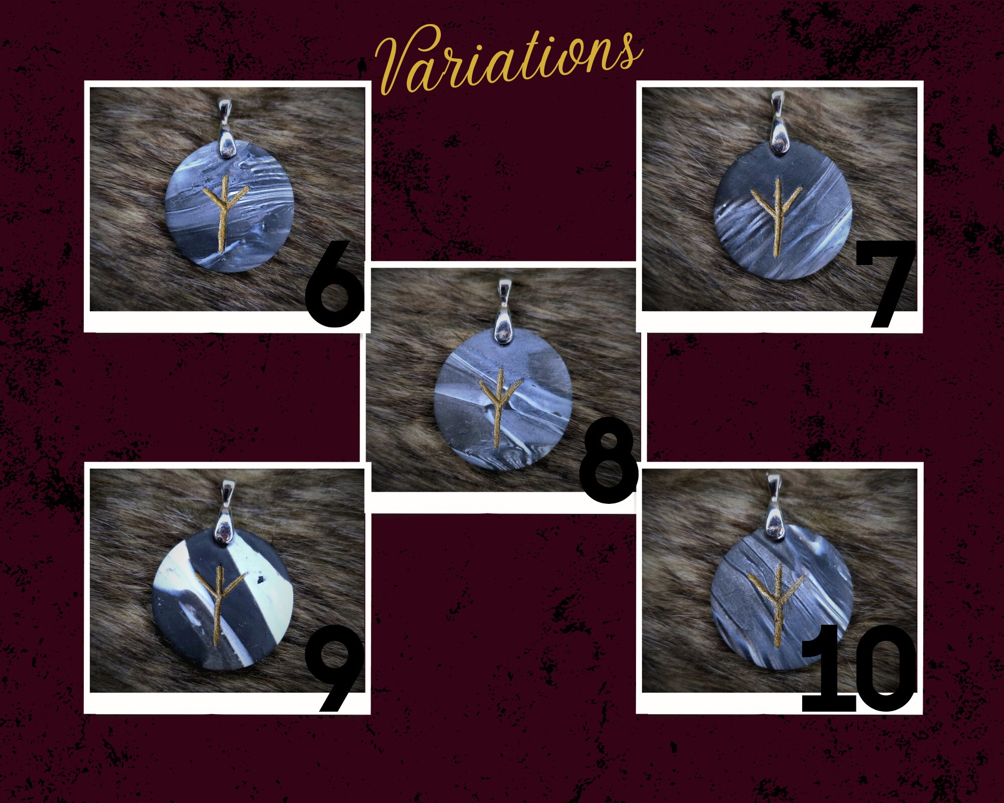 Algiz Norse Rune Pendant Rune Charm Protection Rune Divine Connection ...