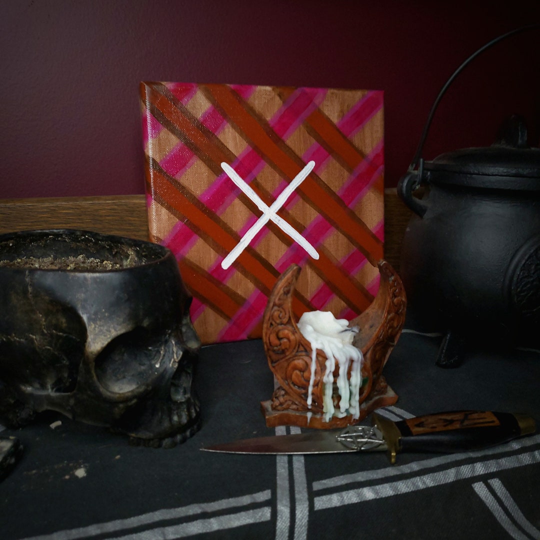 Gebo Norse Rune Painting | Altar Piece | Love Rune | Gift, Balance ...