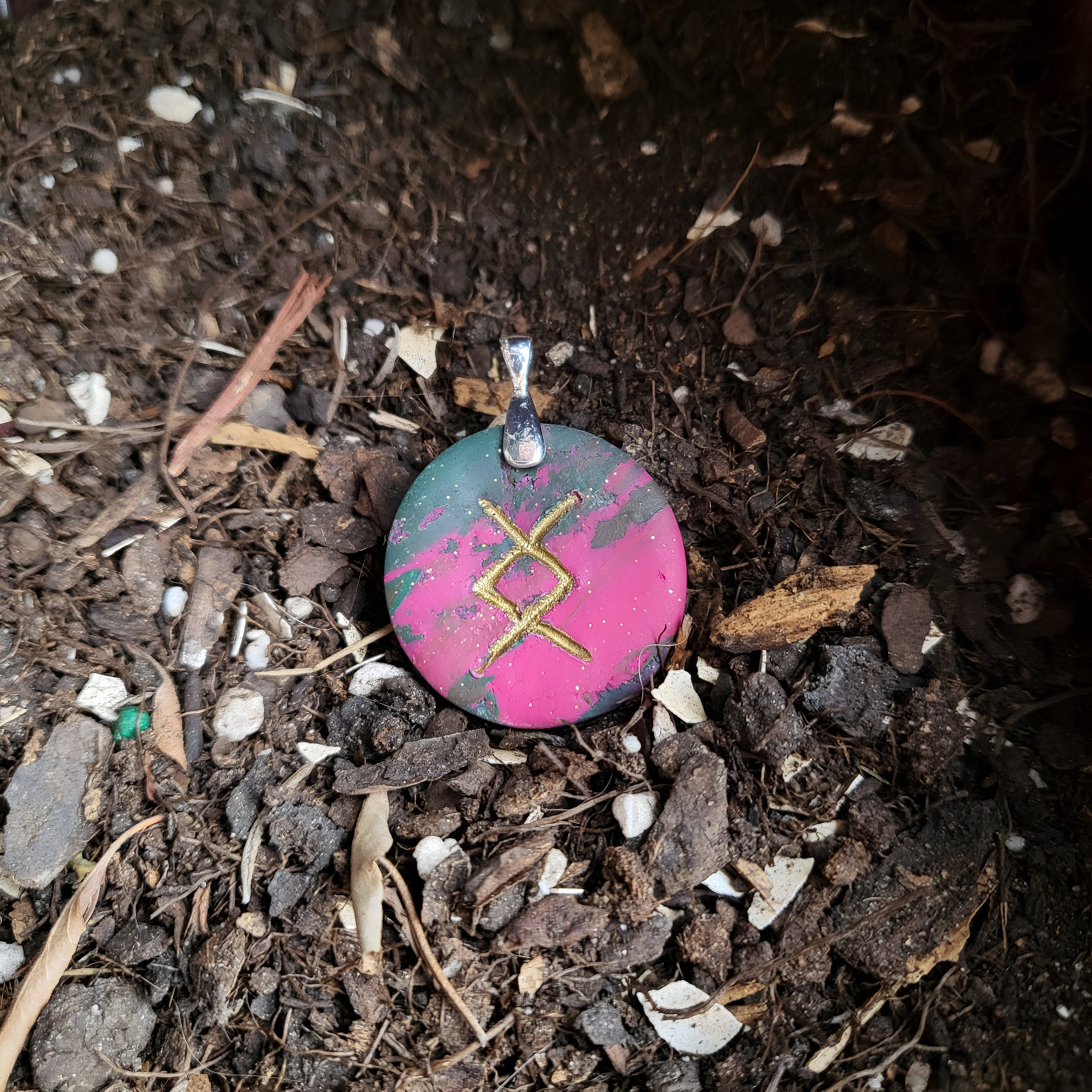 Ingwaz Norse Rune Pendant Color Associations Rune Charm - Etsy