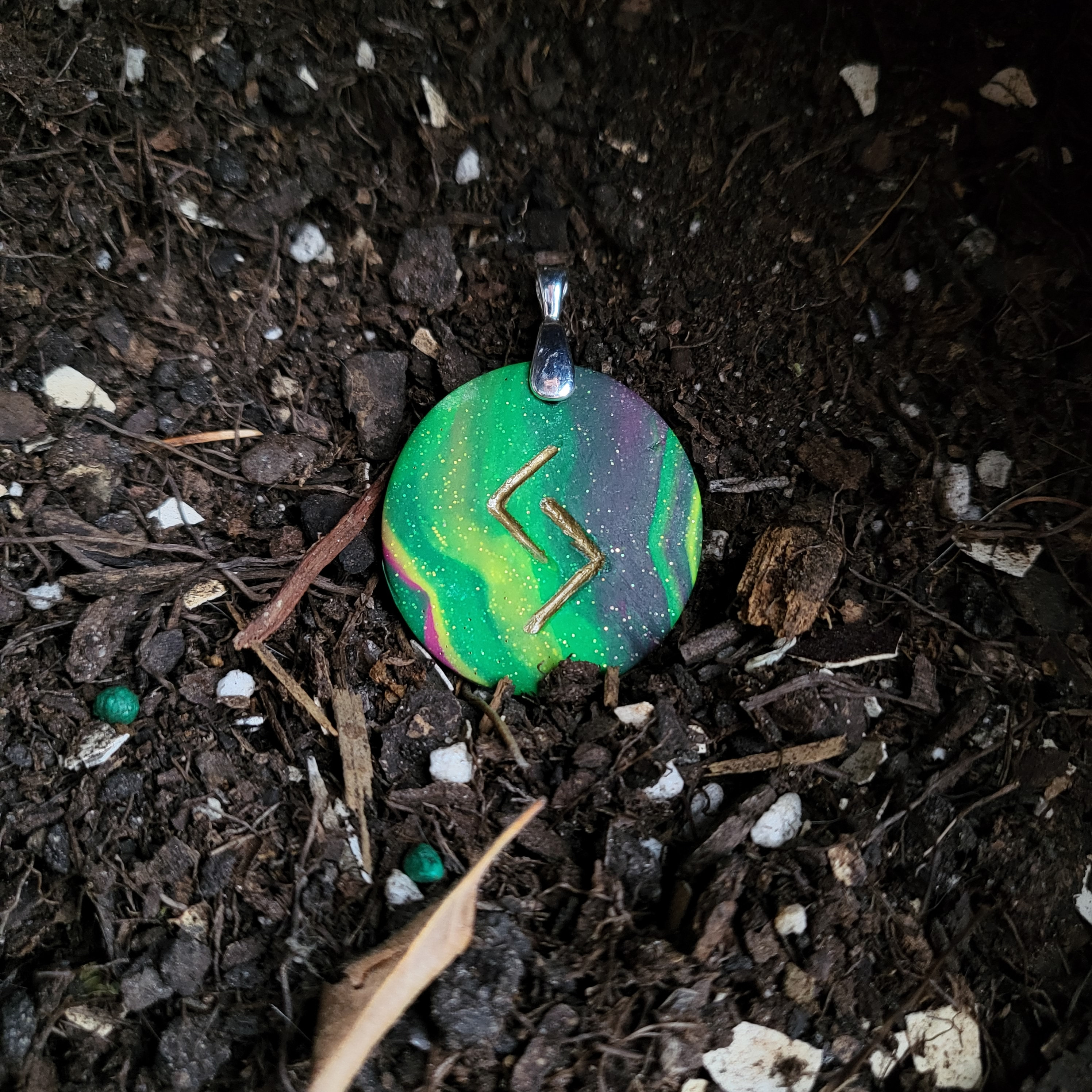 Jera Norse Rune Pendant Color Associations Rune Charm - Etsy