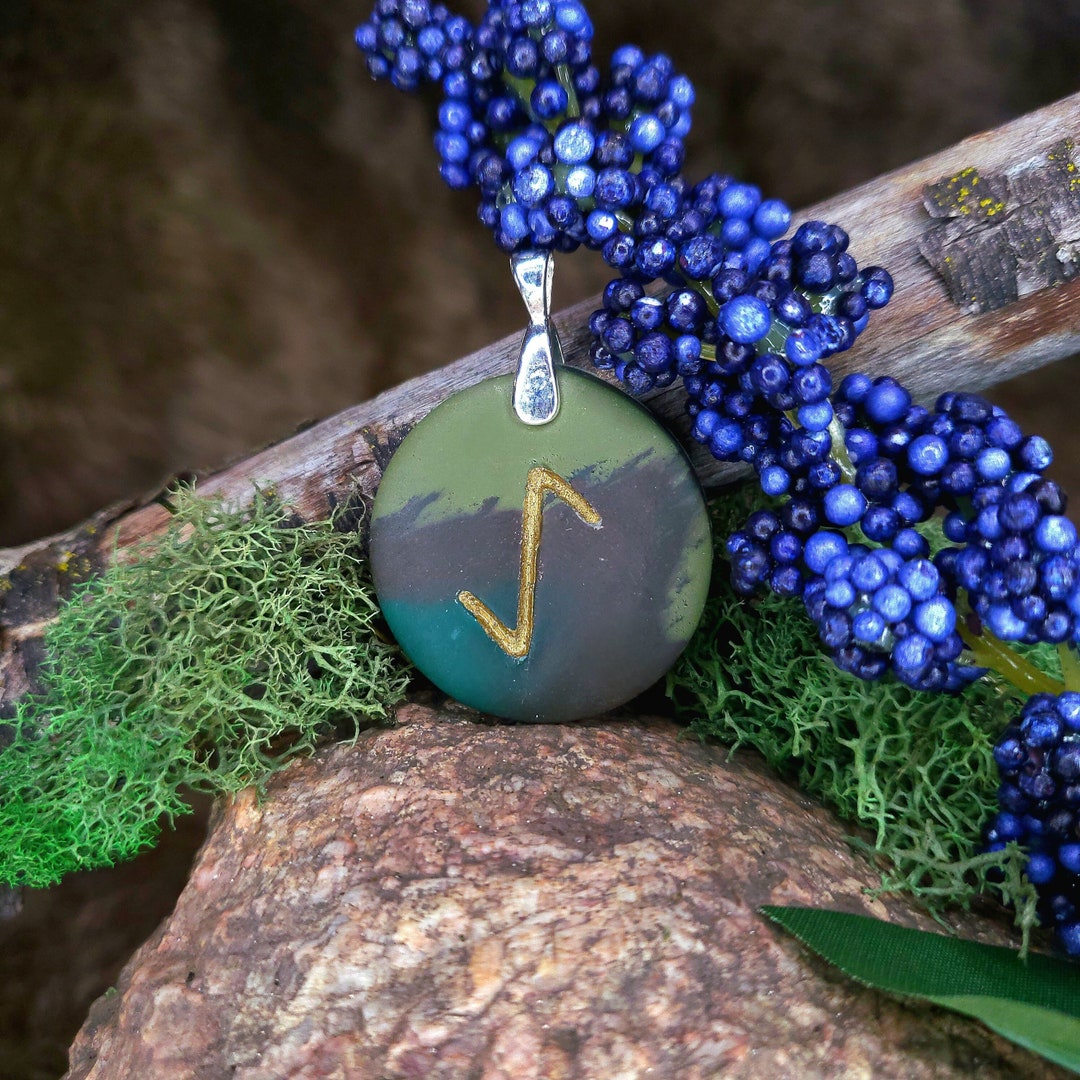 Eihwaz Norse Rune Pendant Rune Charm Death Rune Endings, New Beginnings ...