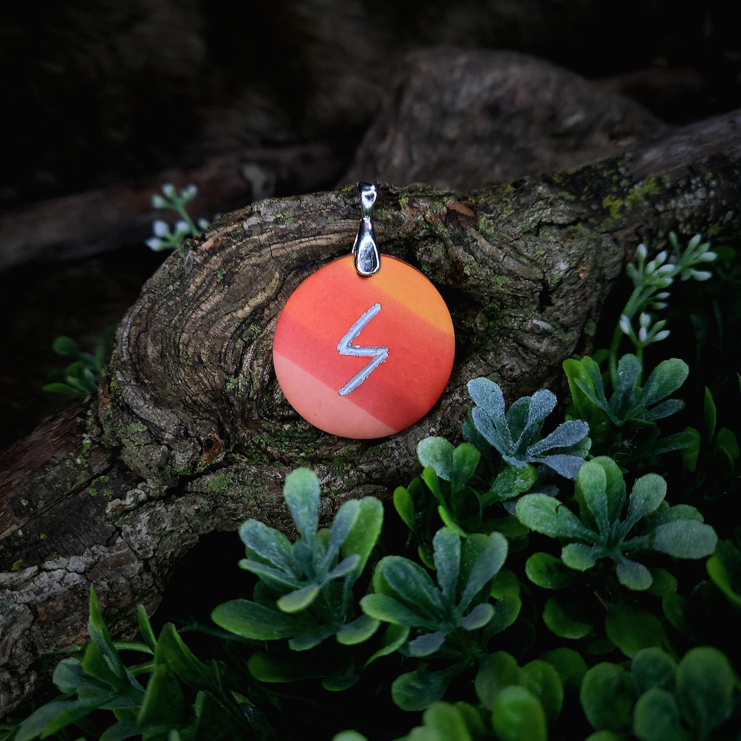 Sowilo Norse Rune Pendant | Color Associations | Sun, Victory, Divine ...