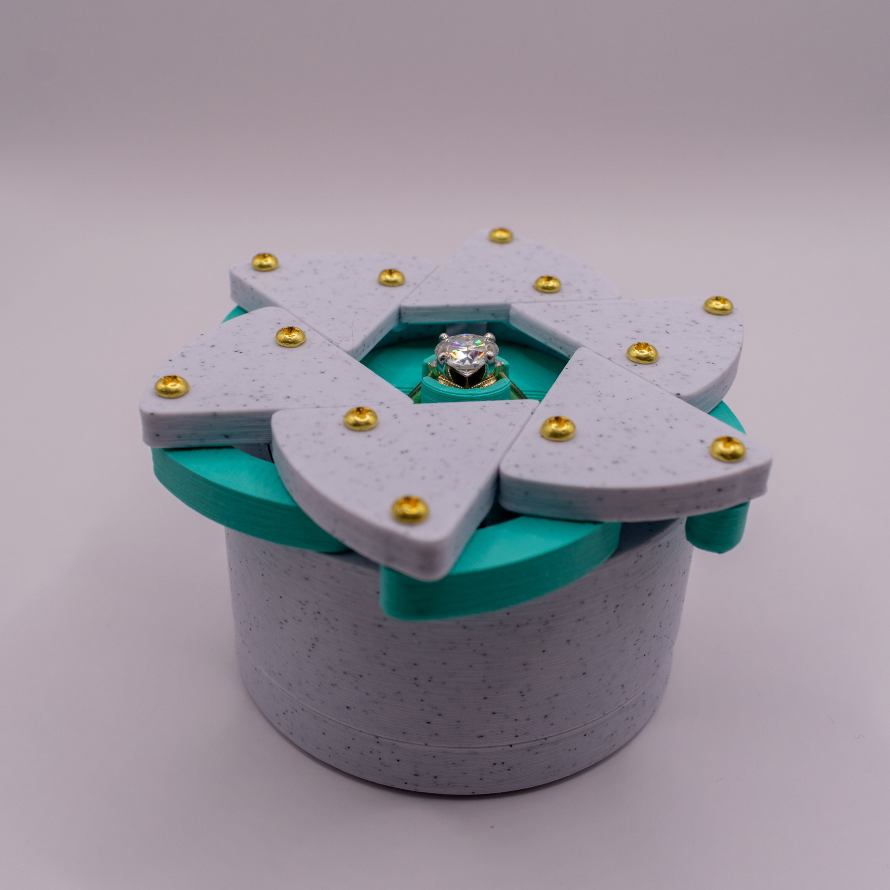 Rising Iris Engagement Ring Box Proposal Box - Etsy