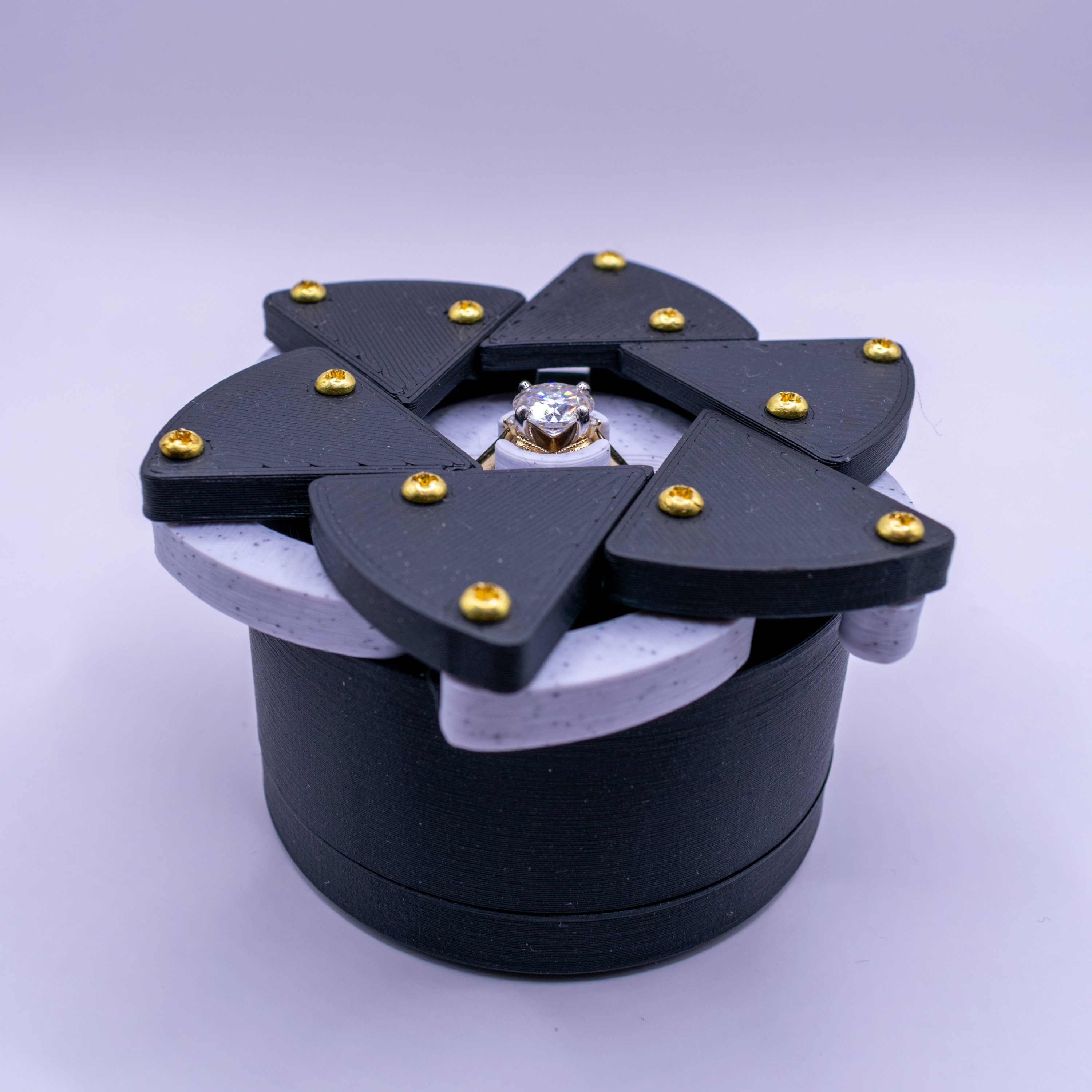 Rising Iris Engagement Ring Box Proposal Box - Etsy