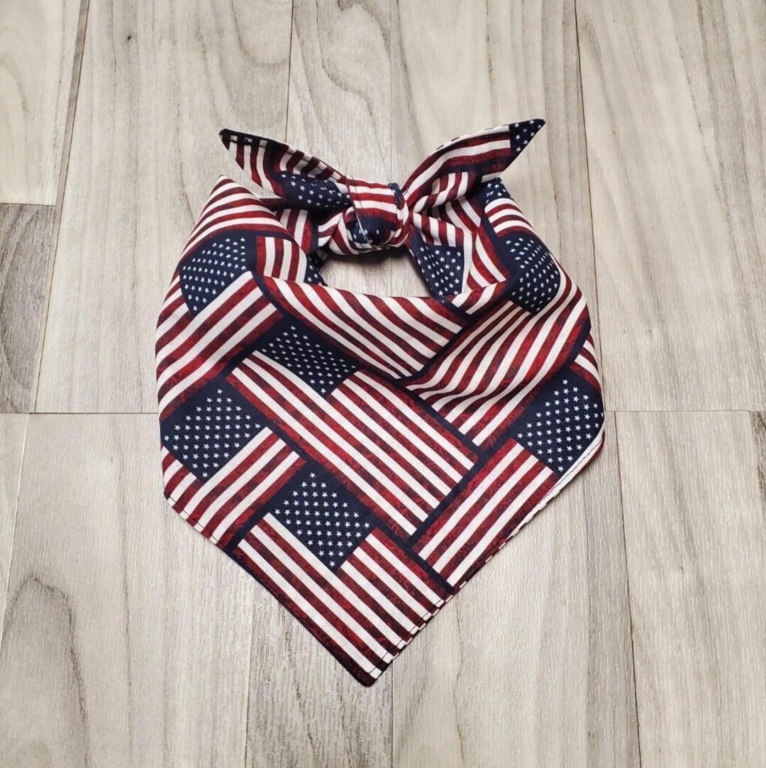 4th of July Dog Bandana: Patriotic Flags Tie-on - Etsy