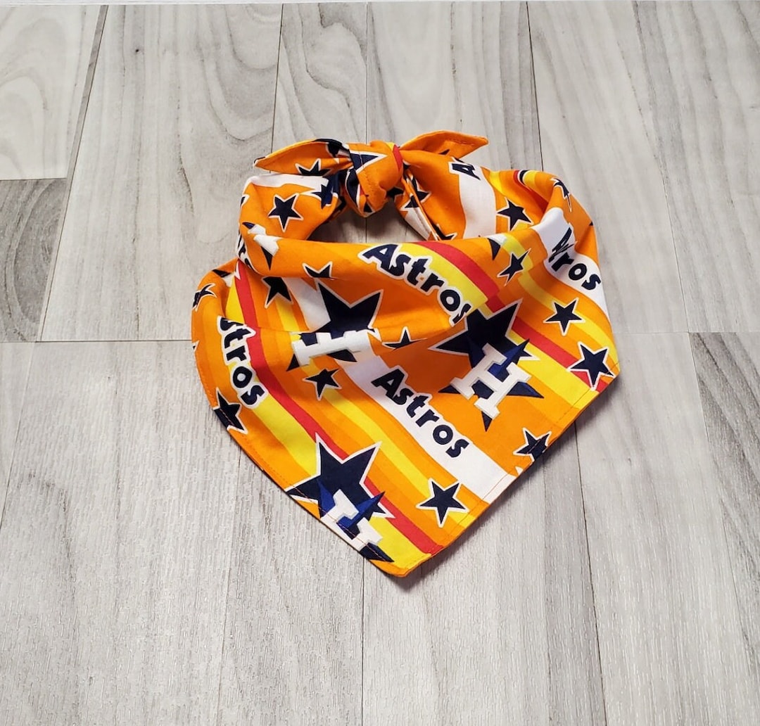Houston Astros Dog Bandana/tie on Dog Bandana - Etsy
