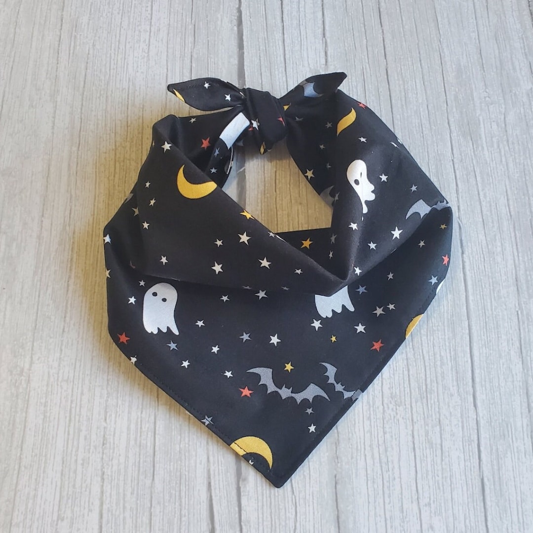 Ghosts Halloween Dog Bandana/black Tie on Dog Bandana - Etsy