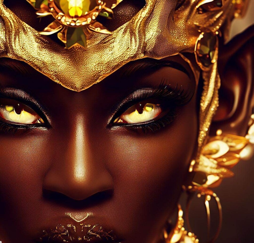 Elf Queen/ African Elf Queen Digital Art - Etsy