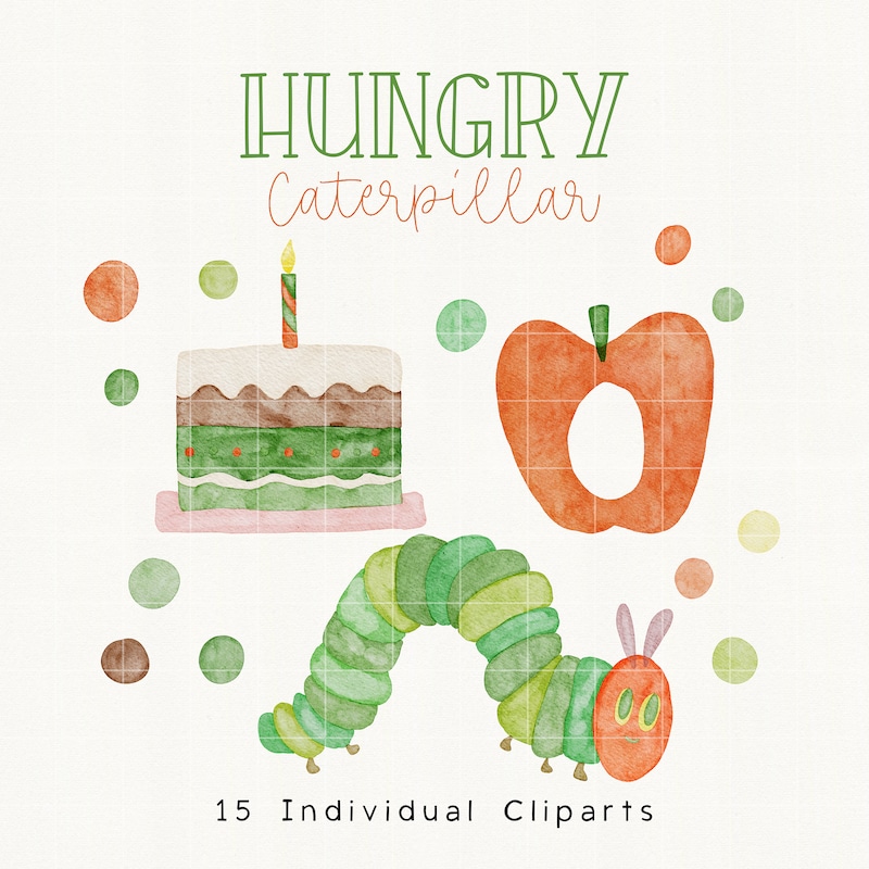 Hungry Caterpillar Clipart - Etsy