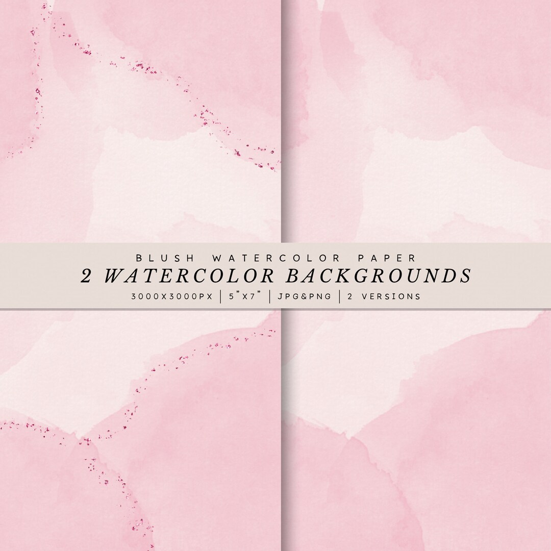 Pink Watercolor Digital Background | Pink With Glitters Watercolor ...