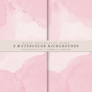 Pink Watercolor Digital Background | Pink With Glitters Watercolor ...