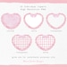 Preppy Pink Heart With Bow, Watercolor Coquette Heart Clipart, Gingham ...