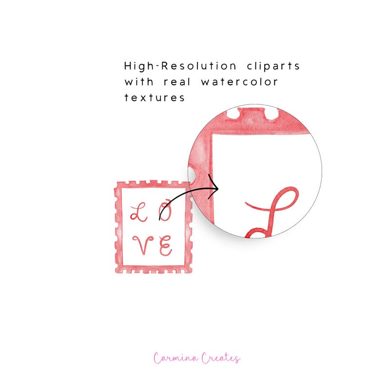 Watercolor Valentines Day Frames, Valentines Postcard Clipart ...