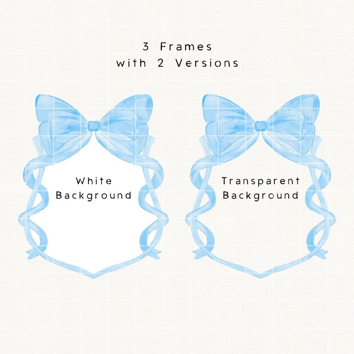 Big Blue Bow Crest, Blue Watercolor Crest, Boy Baby Shower Crest, Blue ...