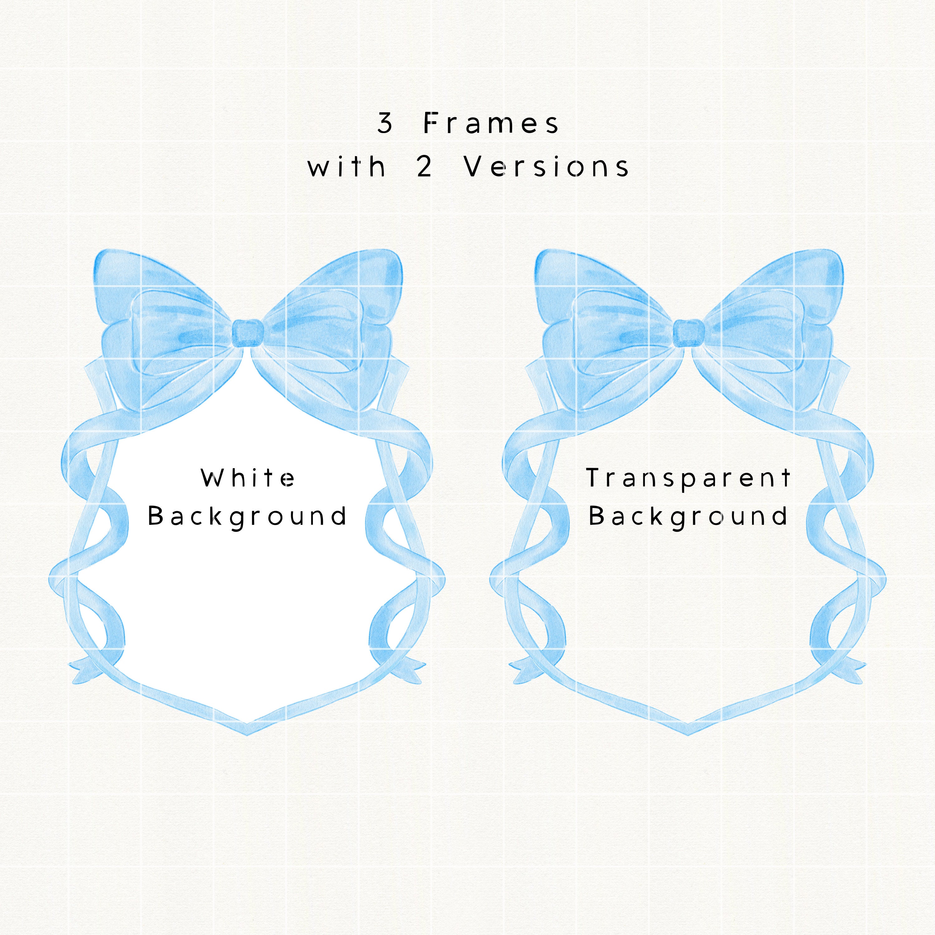 Big Blue Bow Crest, Blue Watercolor Crest, Boy Baby Shower Crest, Blue ...